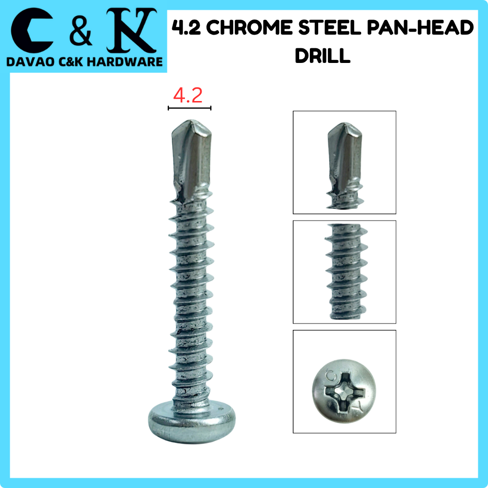 CK-S 4.2mm Pan head Chrome steel type Pan head screw for metal per box ...