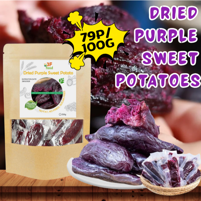 [ Buy 1 Get 1 ] 3F FOOD Dried Purple Sweet Potato - Healthy Vegan Snack ...
