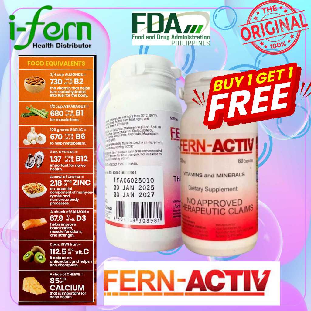 Ifern Fern Active BUY 1 TAKE 1 Vitamin B Complex with Vitamins and ...