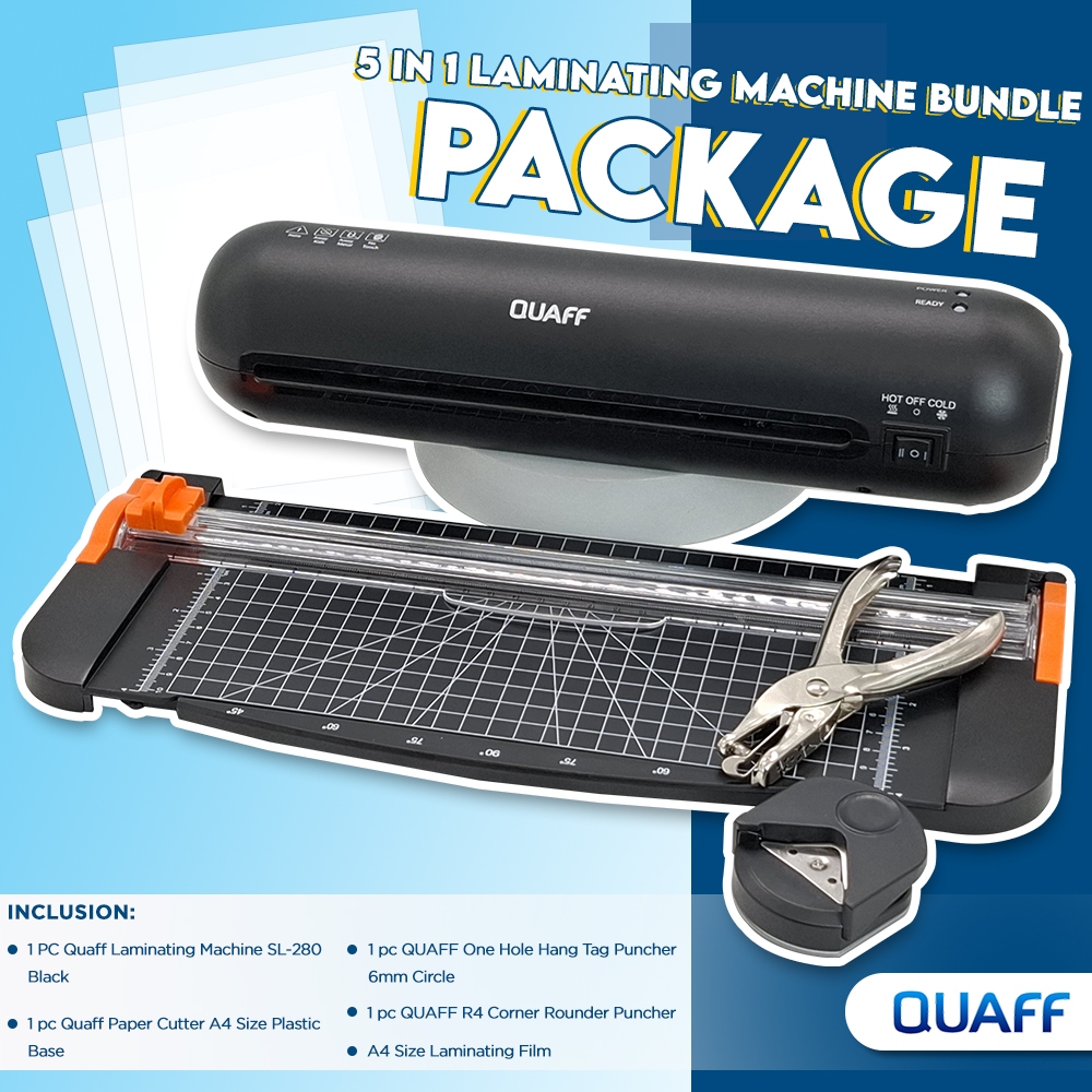 QUAFF SL280 Laminator 5in1 Package A4 Size Hot and Cold Laminating ...