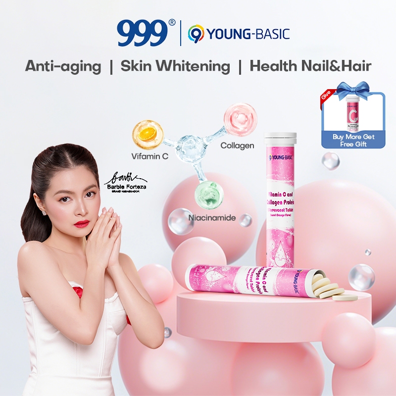 9 Young Basic Hydrolyzed Collagen Peptide 38mg+Vitamin C+Niacin for ...