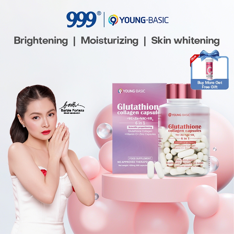 9Young Basic Glutathione Collagen Capsules with Zinc, Vitamin C, Niacin ...