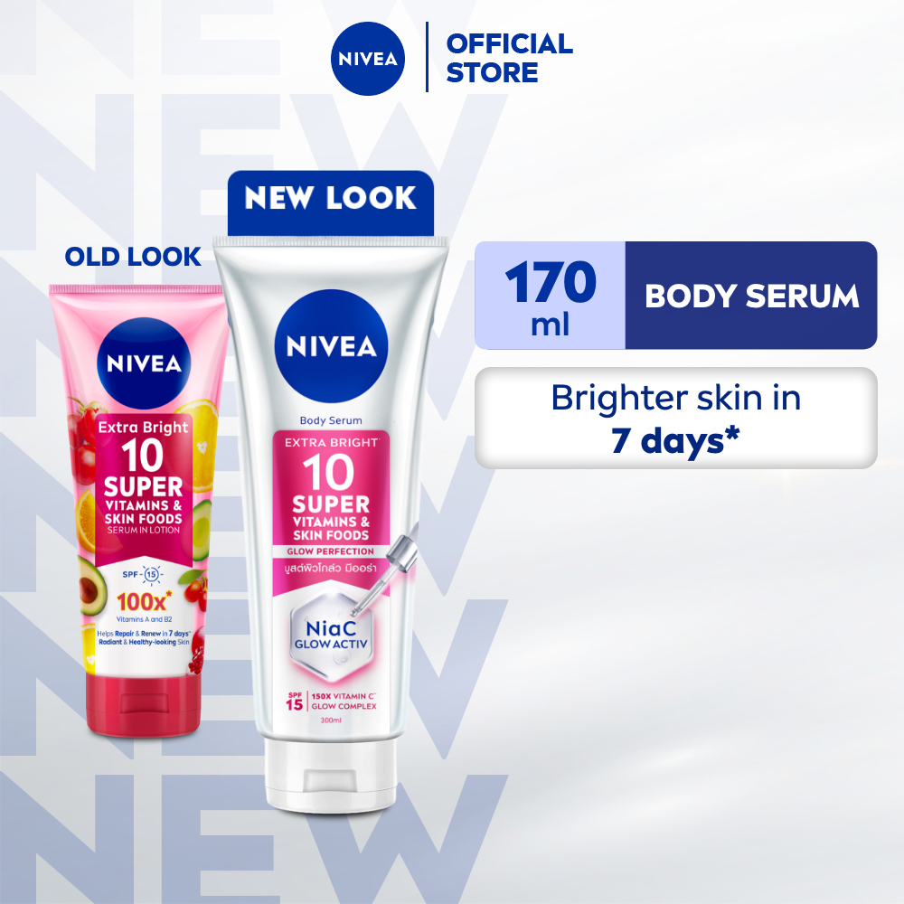 NIVEA Body Extra Brightening Super 10 Vitamin Serum Lotion, with ...