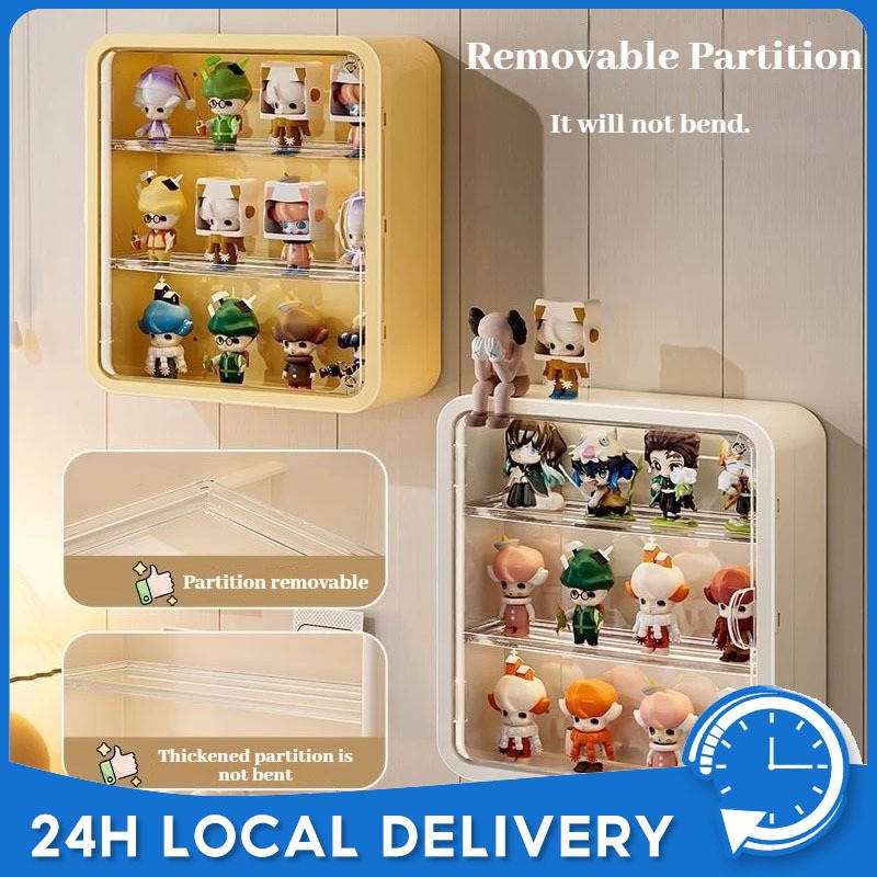 Popmart Acrylic display rack wall mounted Dustproof Storage Box Stand ...