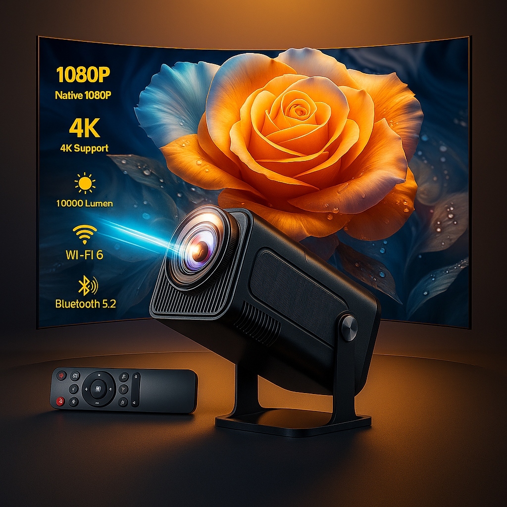 HY320 Aura Vision 4K Smart Projector HD 1080P Portable Projector for ...