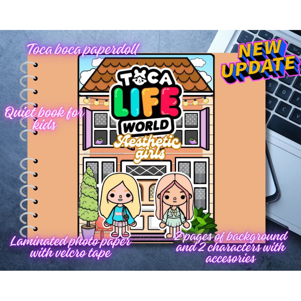 Toca boca paperdolls Quiet book for kids (ready to play, no need to cut ...