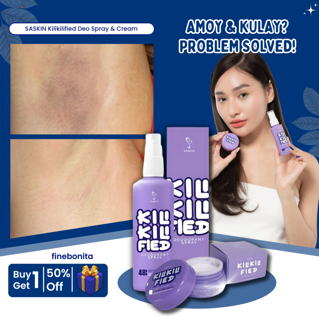 Saskin Kili Kili Fied Deodorant Spray 60ml UA Night Cream Whitening Underarm Kilikilified ...