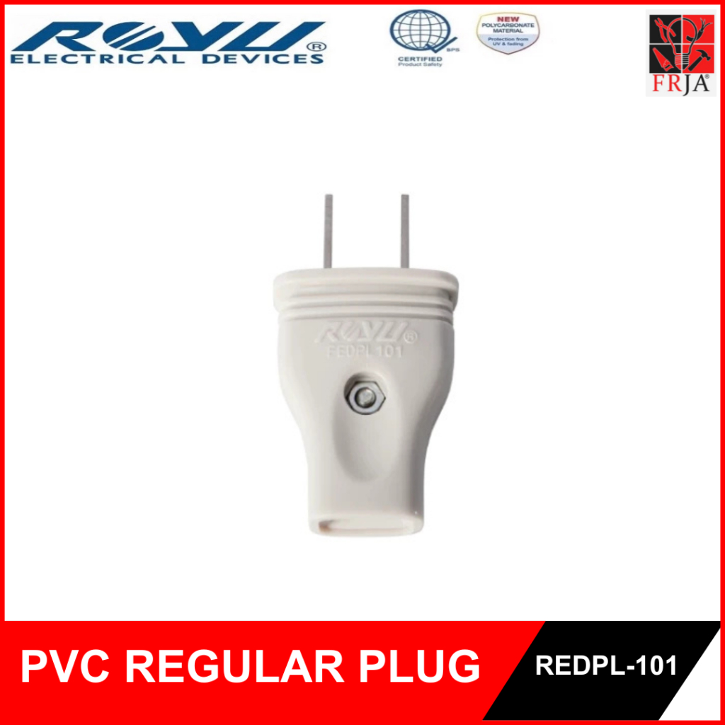 ROYU PVC REGULAR PLUG 250V-10A REDPL101 | Shopee Philippines