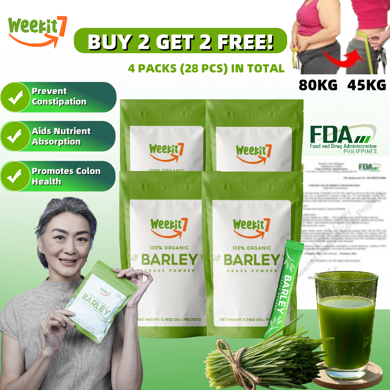 【BUY 2 GET 2 FREE】 Organic FDA Weekit7 Barley Grass Powder Detox ...