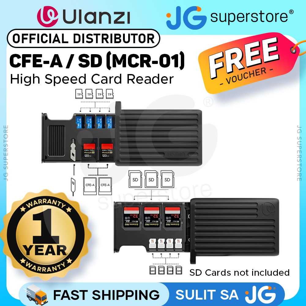 Ulanzi MCR-01 / MCR-02 USB C 3.2 Gen2 Card Reader + Case for CFExpress ...