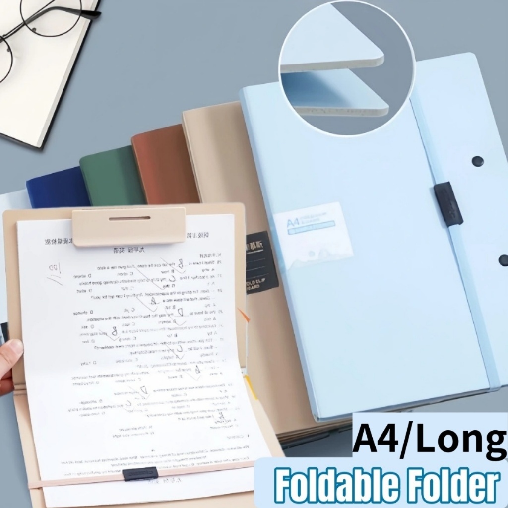 A4/Long Portable Foldable Folders Folding Paper Organizer With Straps ...