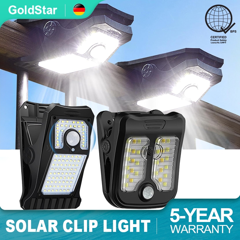 Gold Star Solar Clip Light Solar Light Outdoor Waterproof Motion Sensor ...