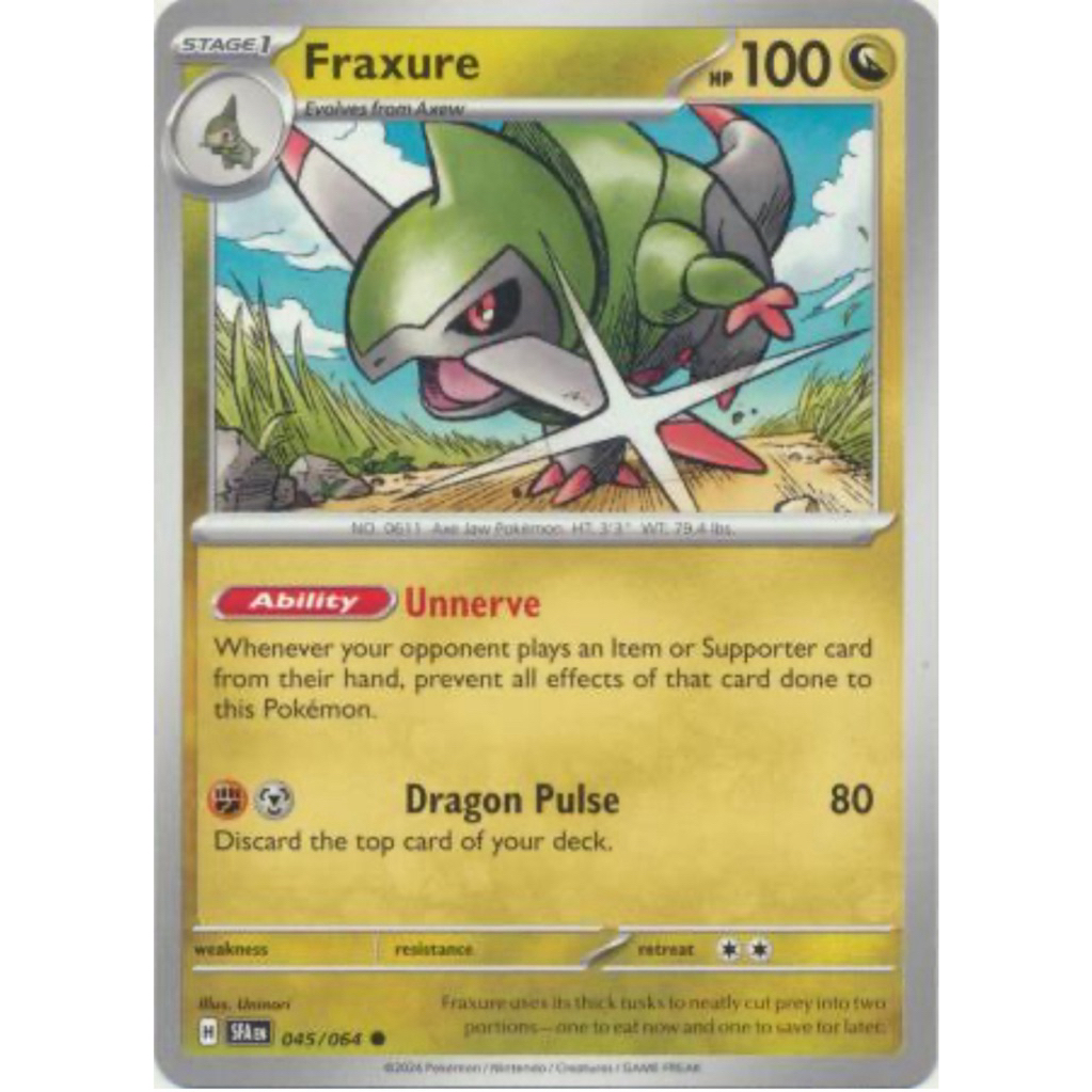 Fraxure - 045/064 - Shrouded Fable - Pokemon TCG | Shopee Philippines