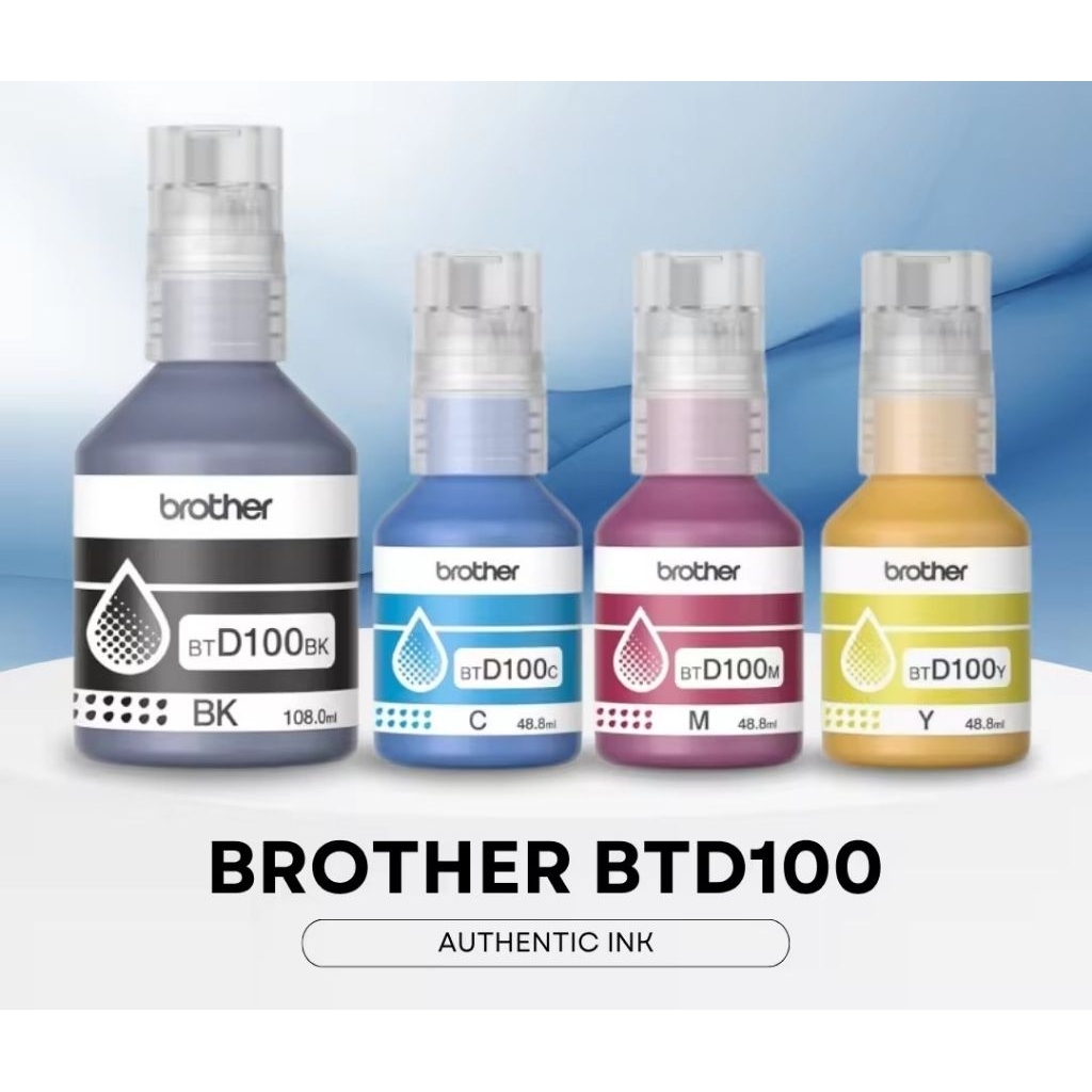 Genuine Brother BTD100Bk BTD100 Cyan Magenta Yellow for DCP-T530W, DCP ...