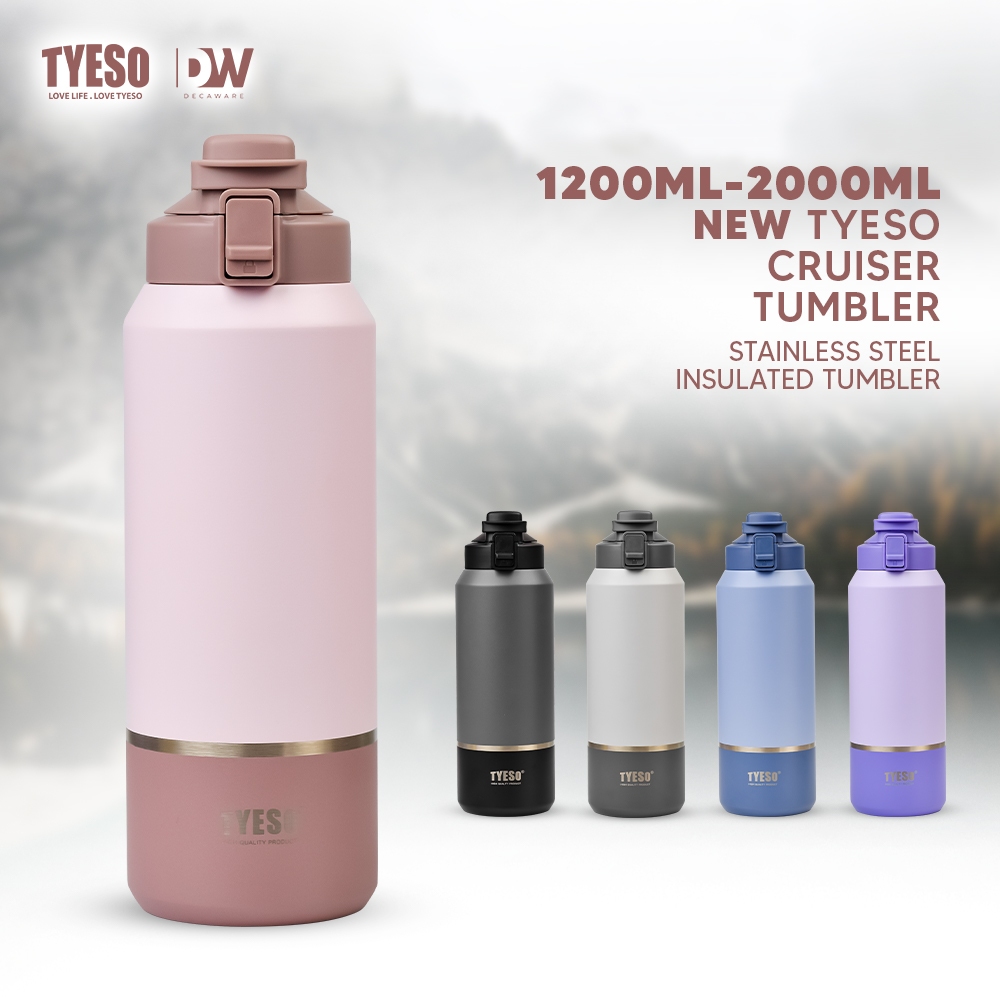 TYESO 1200ml-2000ml Cruiser Large Capacity Vacuum Insulated Stainless ...