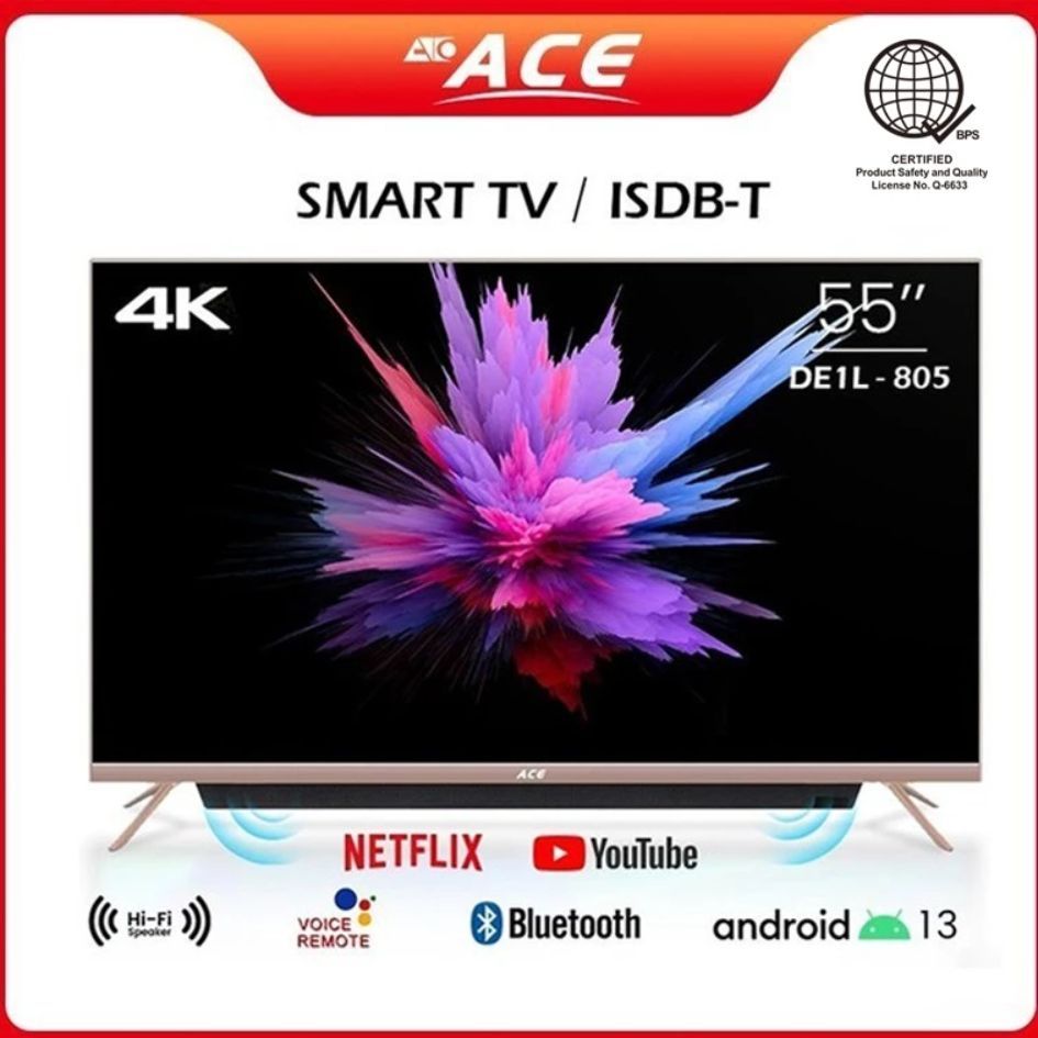 ACE 55" 4K Smart Google TV DE1L LED909(WebOS, Netflix, Youtube ...
