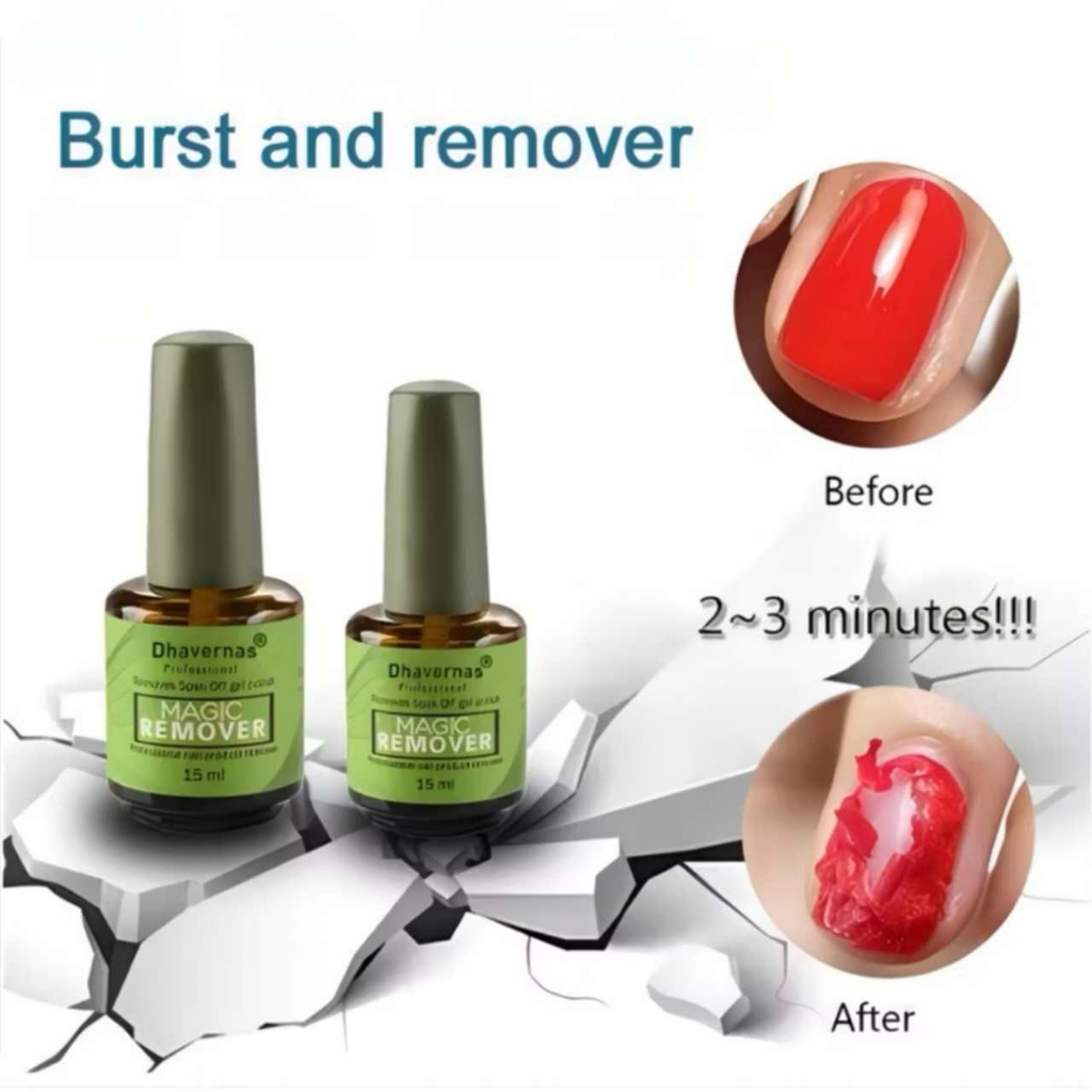 30ml /15ml Nail Polish Remover Gel Magic Burst Manicure Remover Nail ...