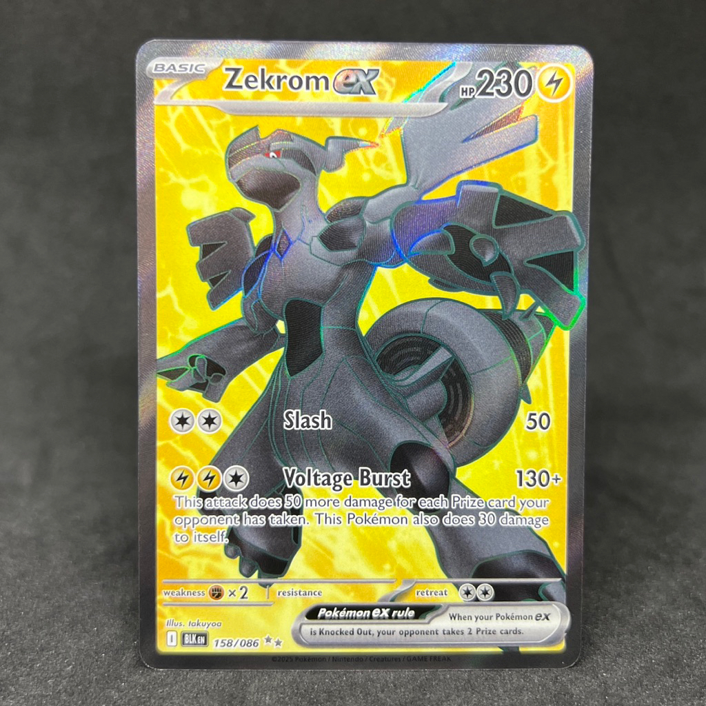 Pokemon TCG Zekrom ex Full Art Secret Rare 158/086 2025 Scarlet ...