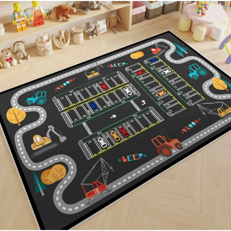 Kids Parking Lot Play Mat - Anti-Slip & Educational Foam Mat for Toy ...