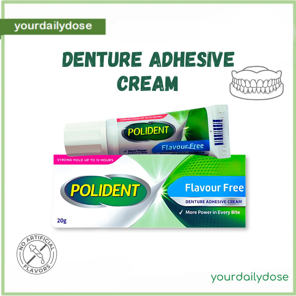 POLIDENT DENTURE ADHESIVE CREAM 20g | Shopee Philippines