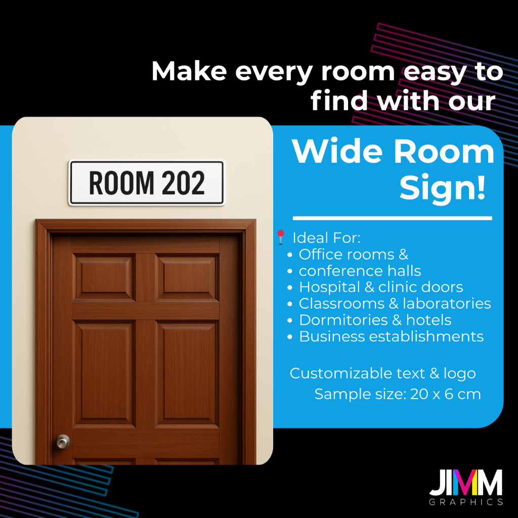 Wide Room Sign | Door Signage | Custom Acrylic Office & Hospital Signs ...