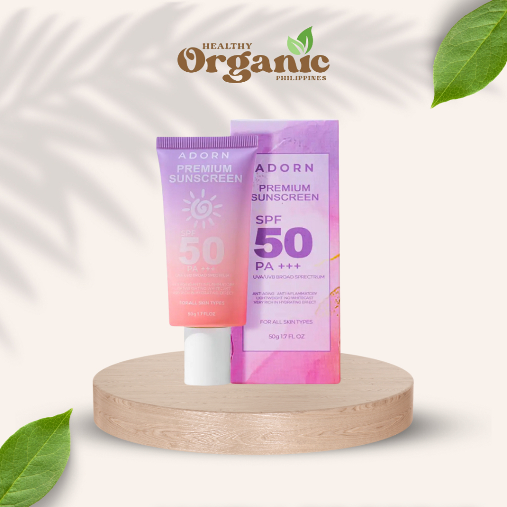 ADORN Premium Sunscreen Face Body Anti Aging SPF 50 Jamil Sun Protect ...