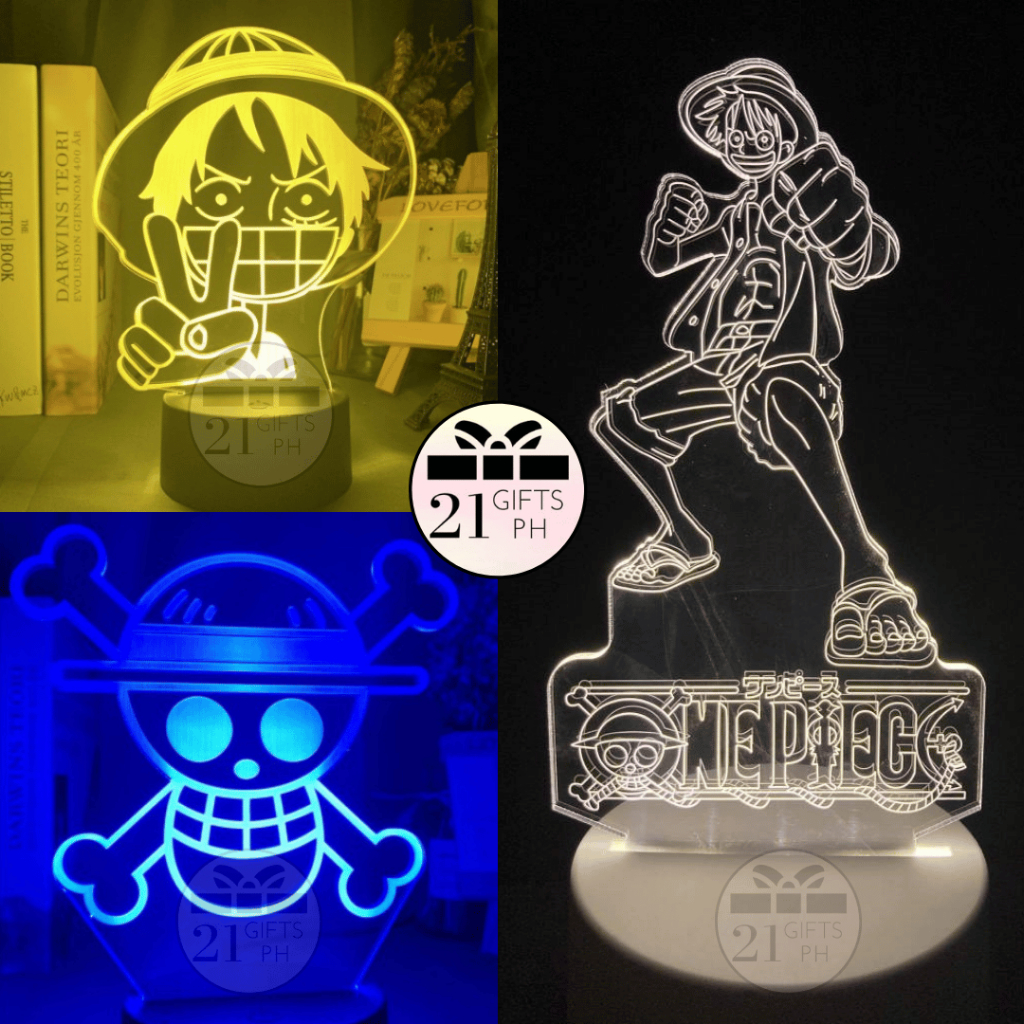 LUFFY ONE PIECE Anime 3D Acrylic LED Lamp Night Lamp Gifts Personal Use ...