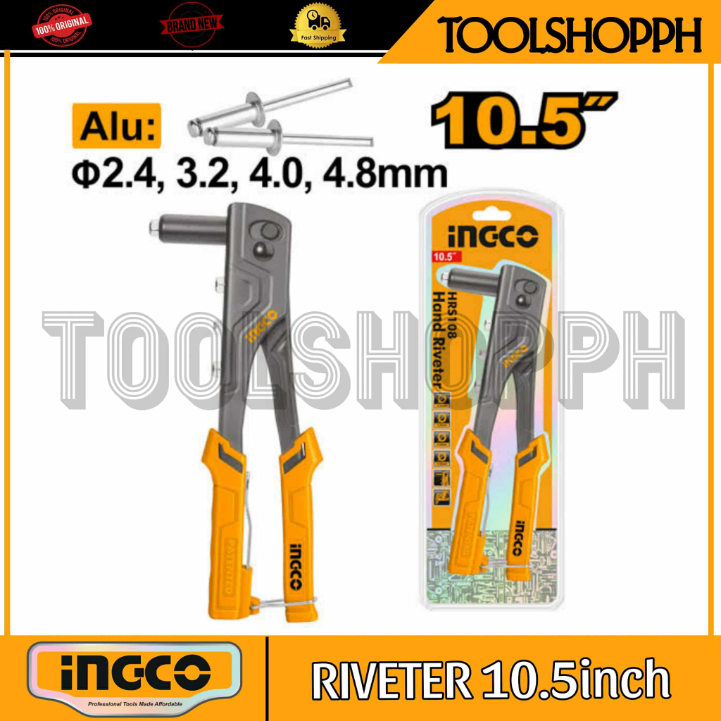 INGCO Rivet Hand Riveter Heavy Duty 10.5" SUPER SELECT HRS108 | Shopee ...