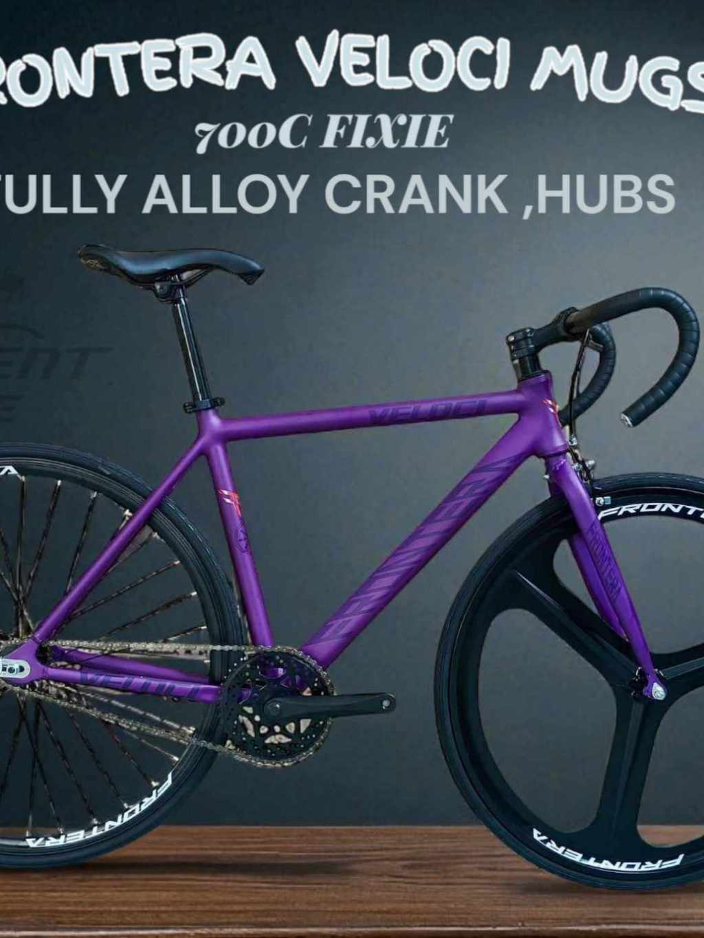 FRONTERA VELOCI PRO FIXED GEAR (FIXIE) BIKE/FRAME 700C FULL ALLOY 6061 ...