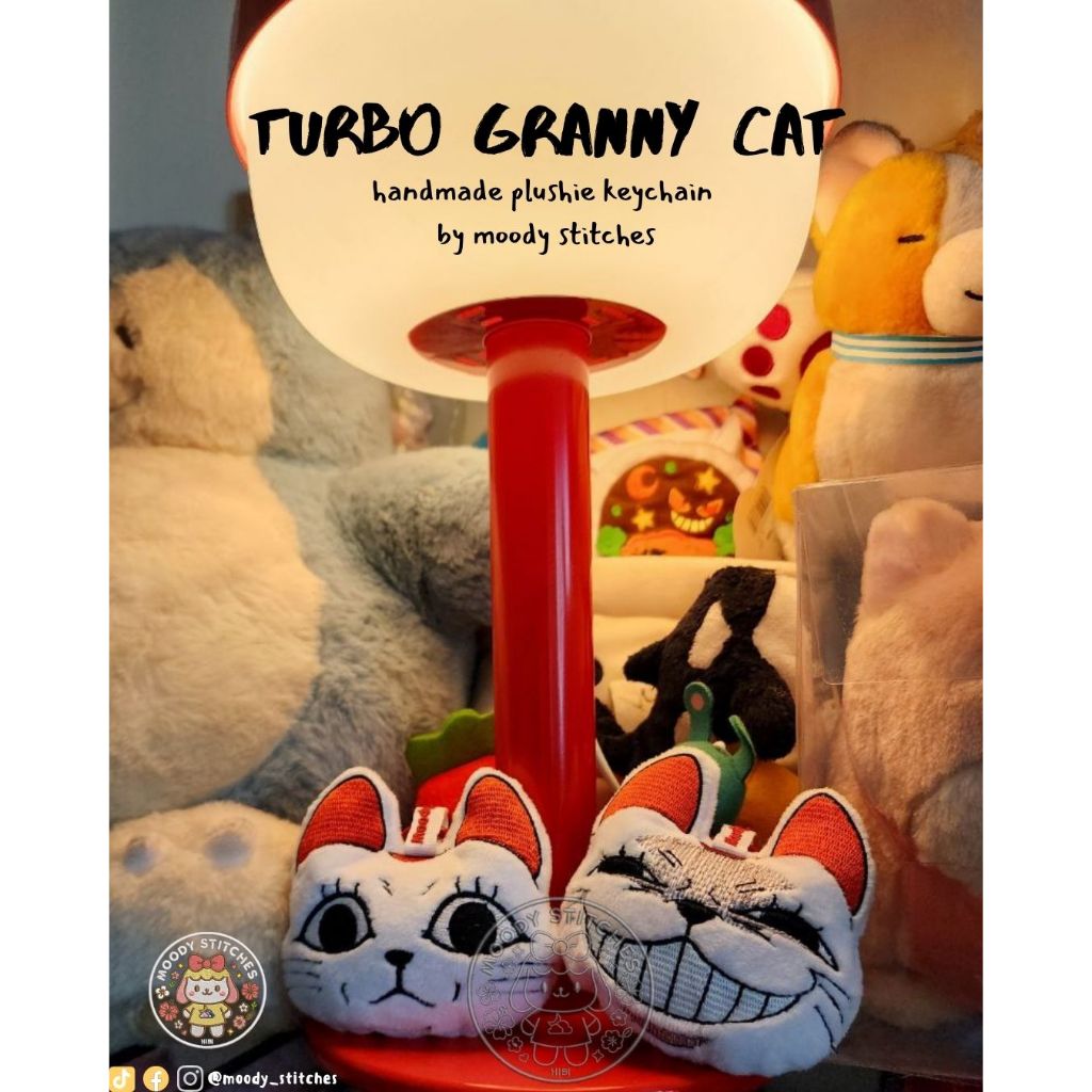 Dandandan: Granny Turbo Cat Handmade Plushie Keychain (Fanbase merch ...