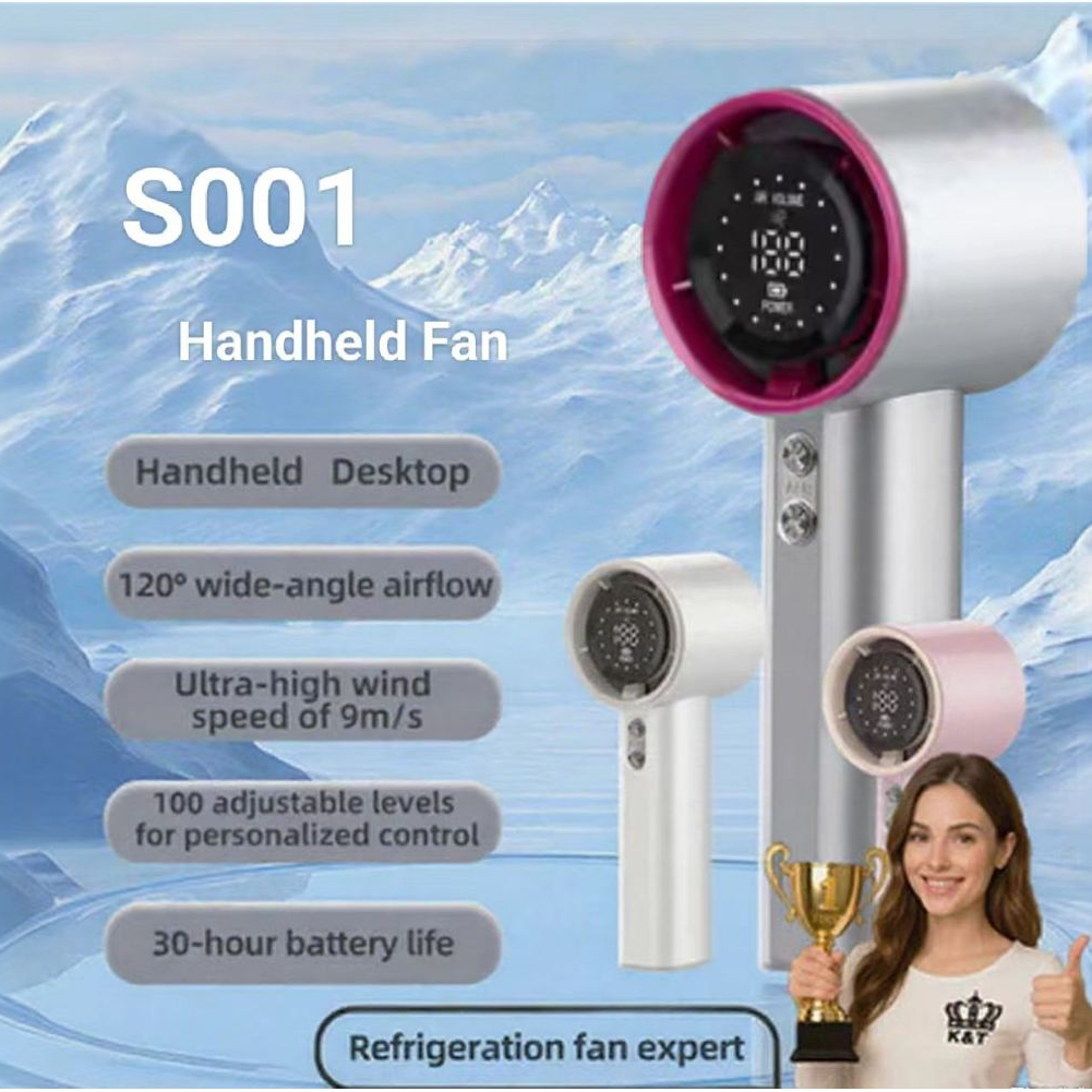 Handheld Fan S001 / G2-9 High Speed Turbo Fan 4000mAh Rechargeable ...