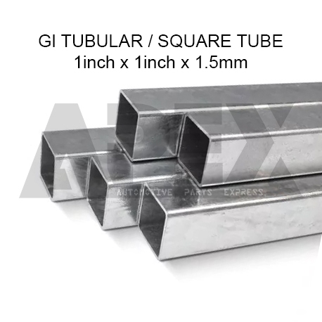 1" x 1" GI Square Tube / Galvanized Iron / GI Tubular 1.5mm thick (1 ...