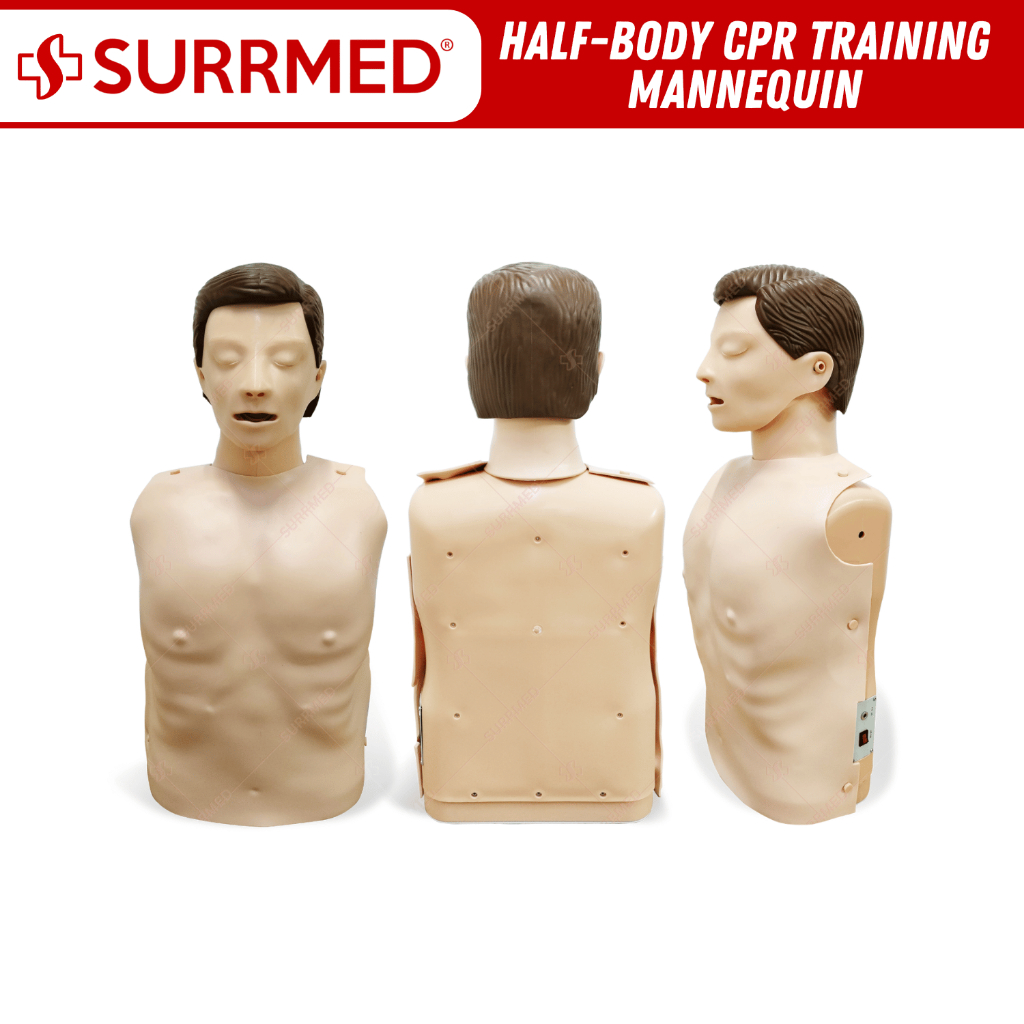 SURRMED Half-Body CPR Mannequin | Male Training Dummy for BLS & First ...