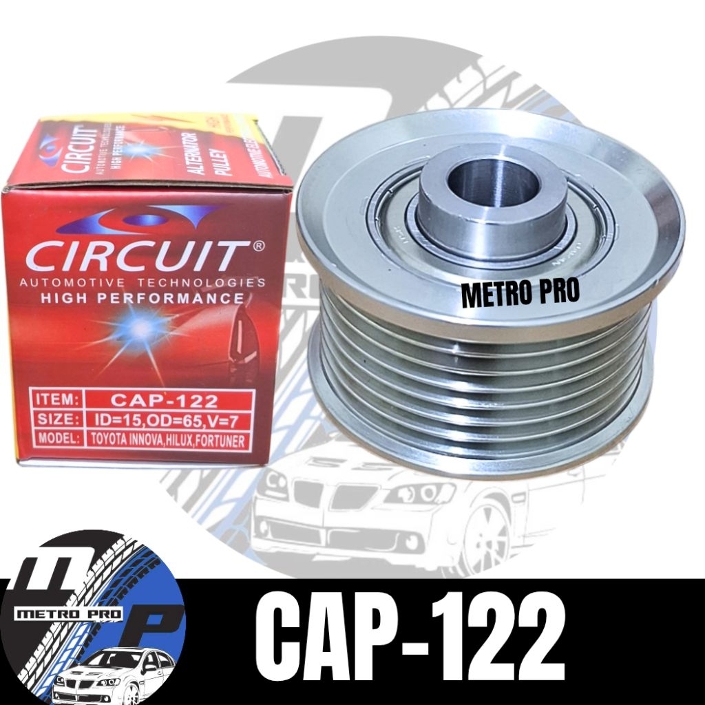 CIRCUIT Alternator Pulley(CAP-122)For TOYOTA HILUX, FORTUNER, INNOVA ...