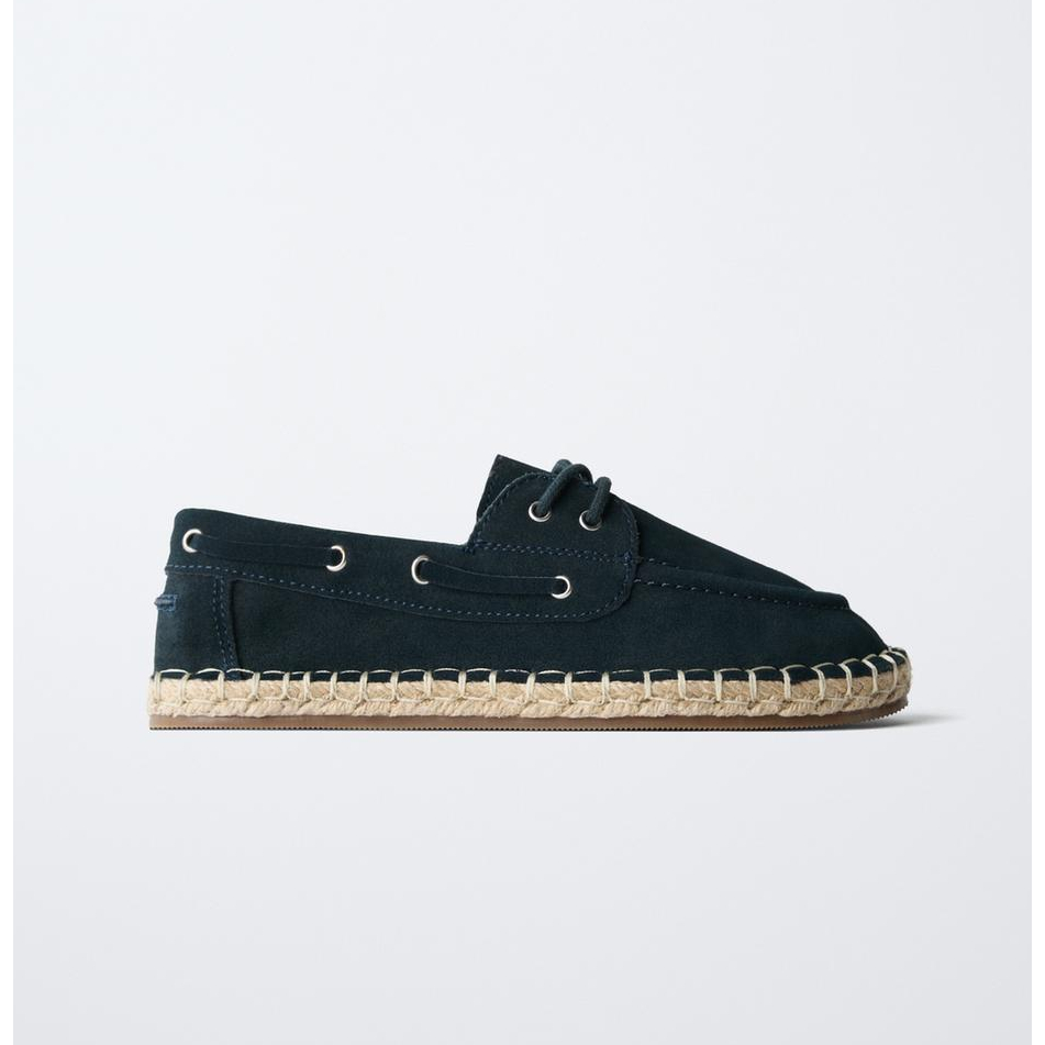 [Zara Frags] ZARA JUTE SPLIT SUEDE DECK SHOES | Shopee Philippines