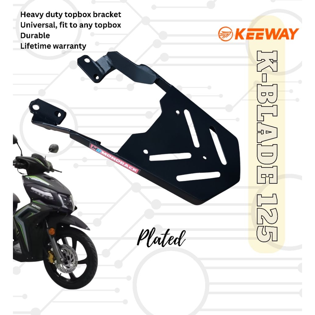 Keeway K-blade 125/ Kblade 125 Stay Grab Plated Topbox Bracket Heavy ...