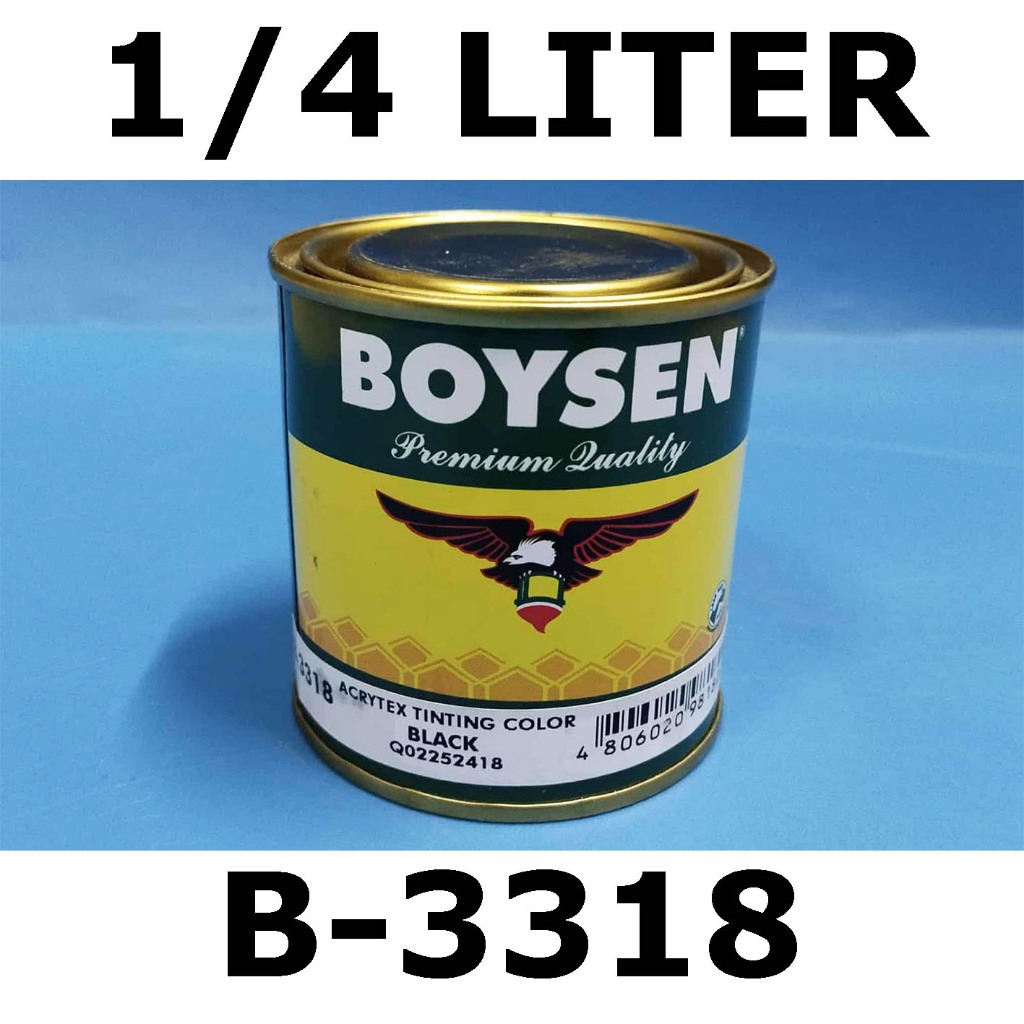 ( 1/4 LITER ) BOYSEN BLACK B-3318 == ACRYTEX TINTING COLOR BLACK ...