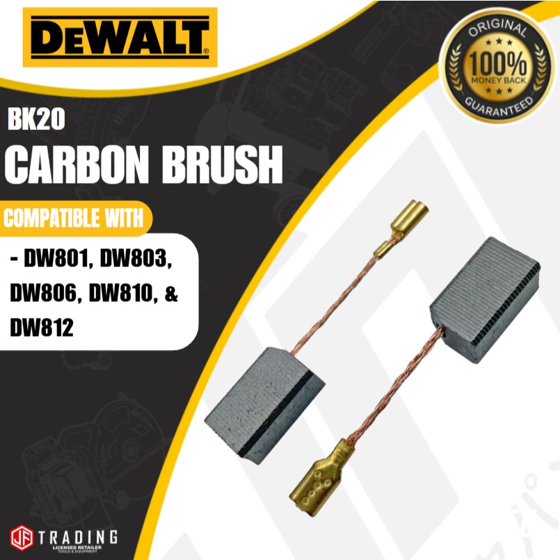 DeWalt Carbon Brush BK20 | 2pcs Per Sets | Replacement Parts | 100% ...