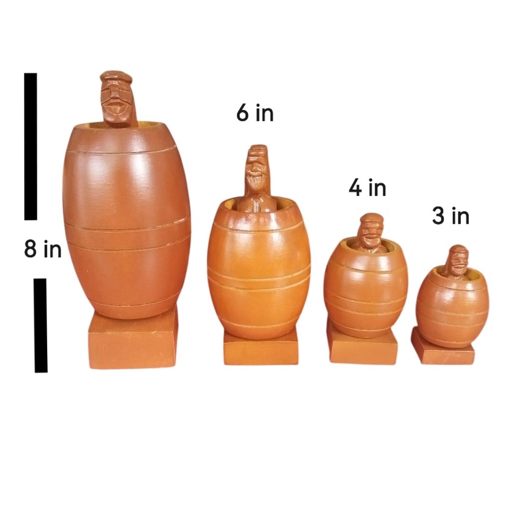 BAGUIO City souvenir ( BARREL MAN) wood carvings | Shopee Philippines