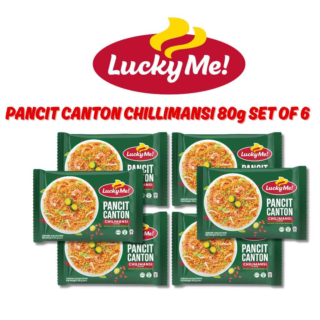 Lucky Me! Pancit Canton (80g x 6) ChiliMansi | Shopee Philippines
