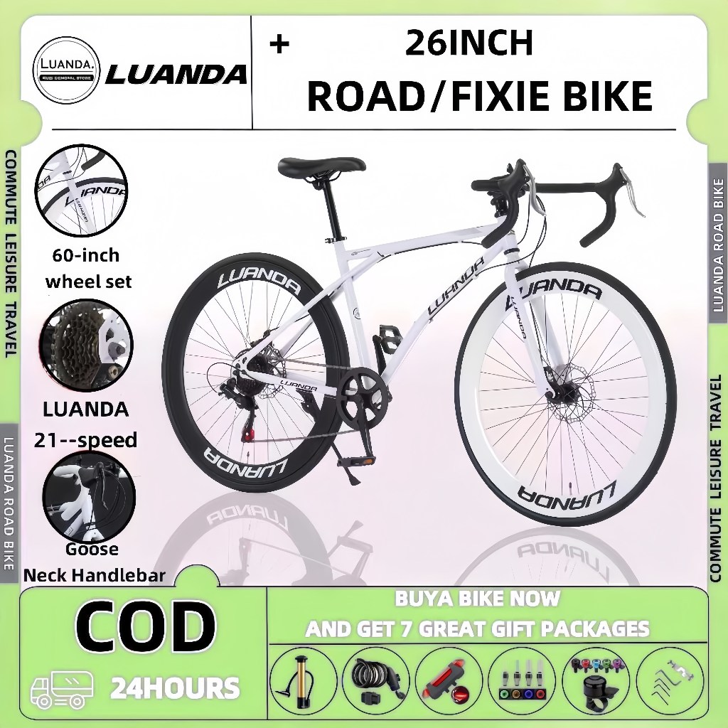 LUANDA⭐Ready stock⭐Japan For Road Bike Fixed Bike Adult 700C Aluminum ...