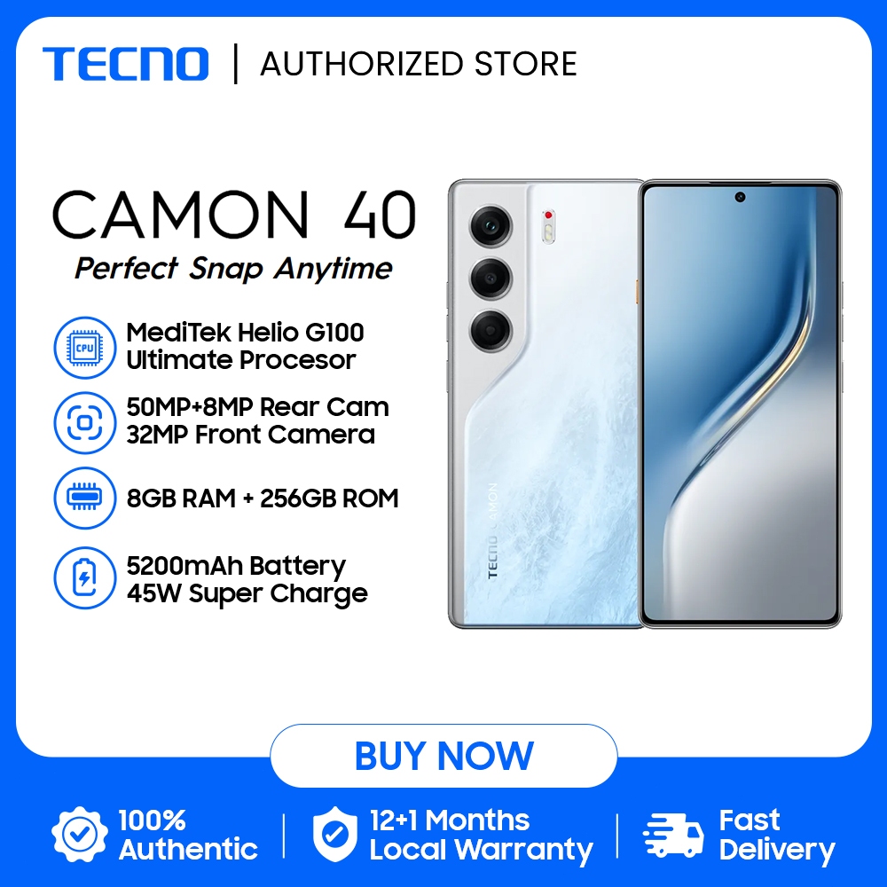 TECNO Camon 40 Pro 5G 12GB| SONY 50MP AI Flash Snap | 144Hz Curved ...