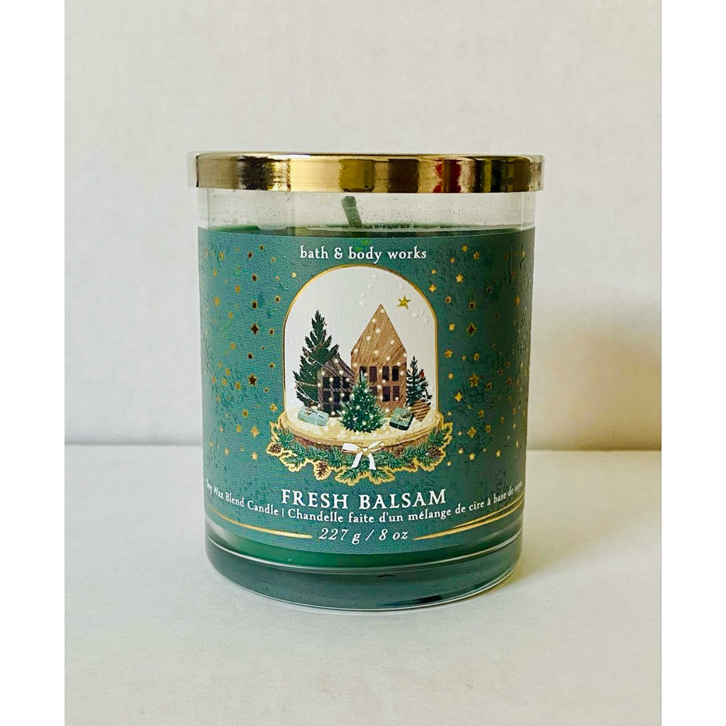 *MADE IN USA* Bath & Body Works FRESH BALSAM Single Wick Scented Candle ...