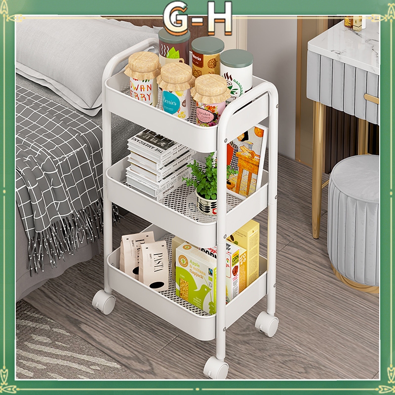 Trolley Bookshelf Kitchen Storage Rack Kitchen Corner Narrow Slit ...