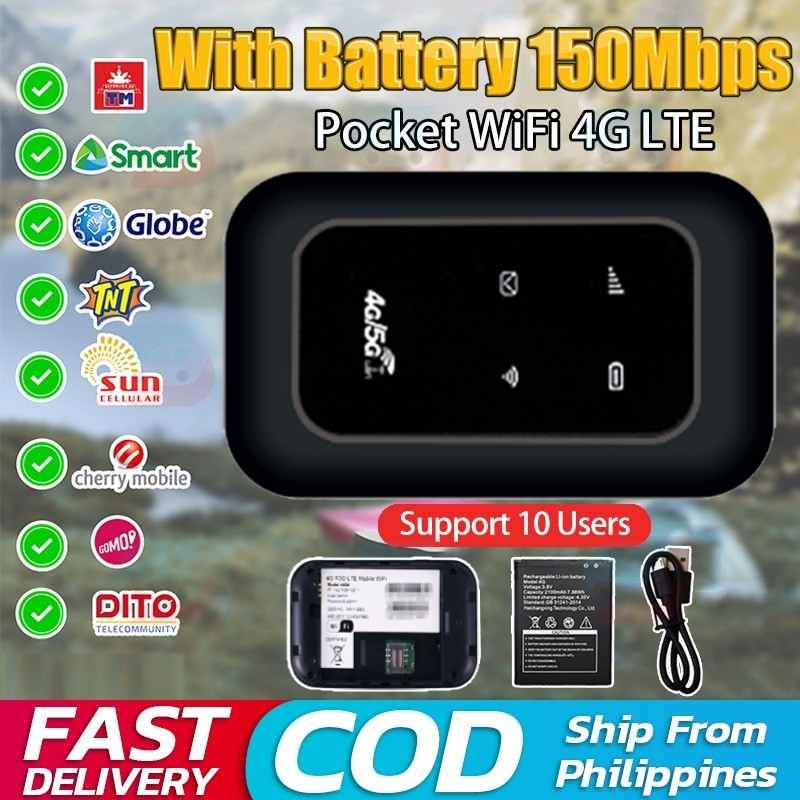 500Mbps Pocket WiFi Wireless 4G LTE Portable WiFi Modem MiFi Openline ...