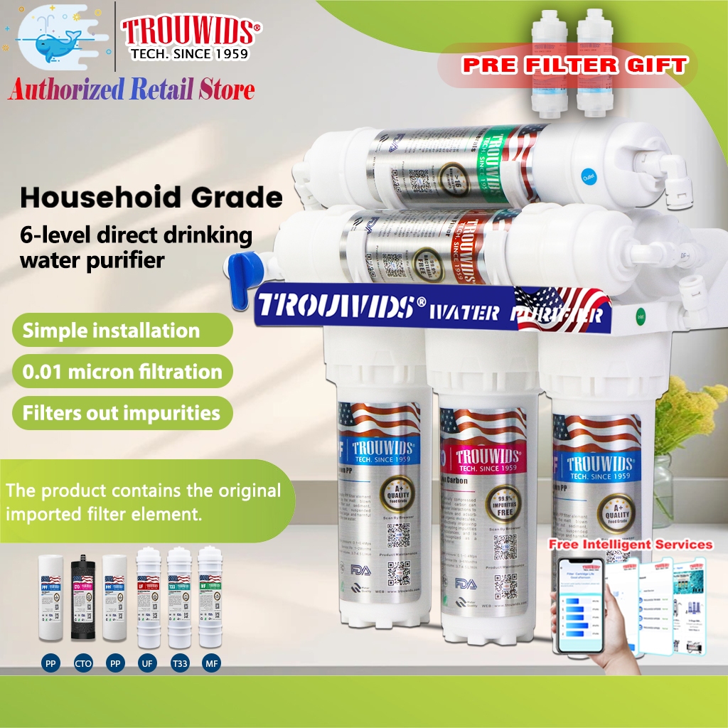 TROUWIDS 6 Stages Water Filter Water Purifier Ultrafiltration Complete ...