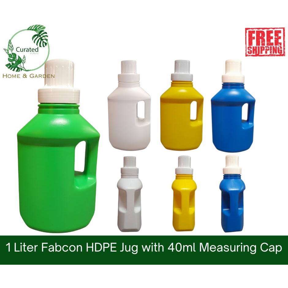 1 Liter Fabcon HDPE Jug with 40ml Measuring Cap (CONTAINER ONLY ...