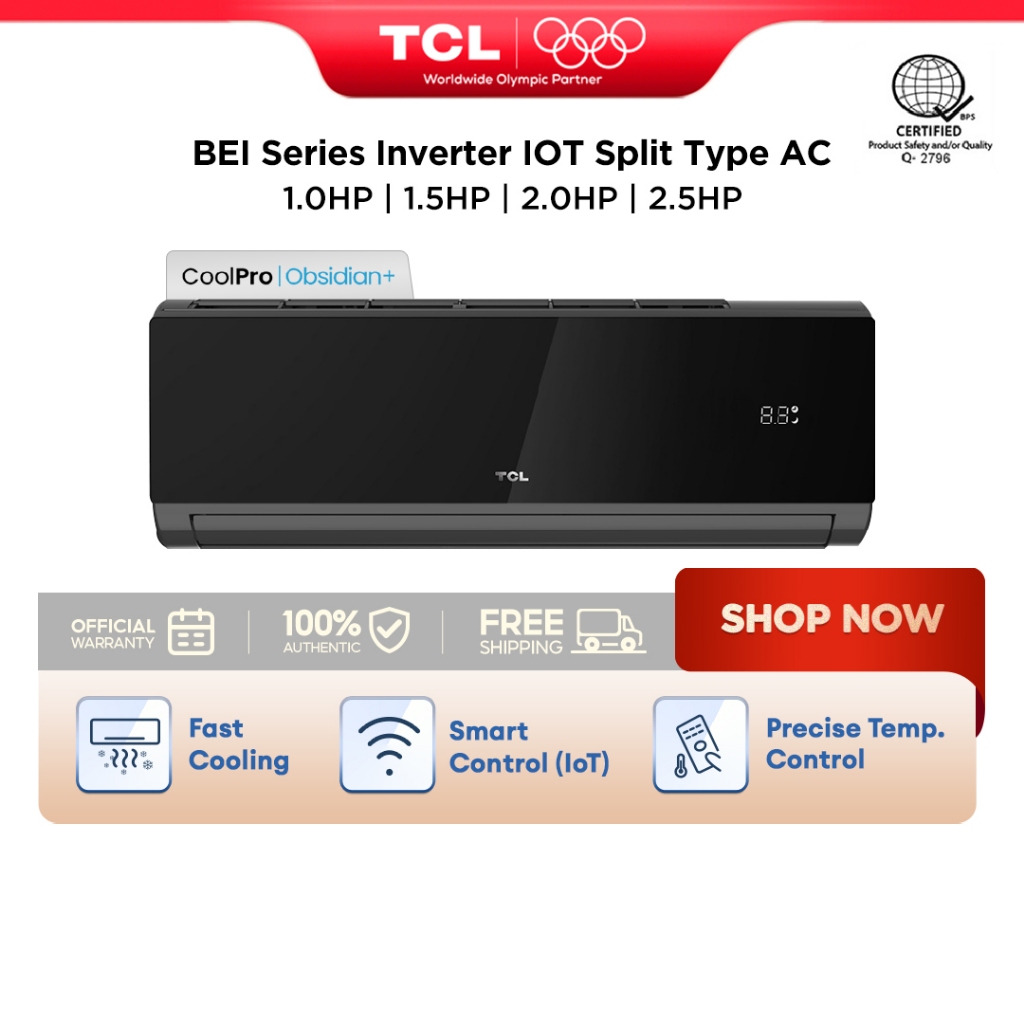 TCL Aircon CSA/BEI CoolPro Fast Cooling , Smart Control (IoT) , Precise ...