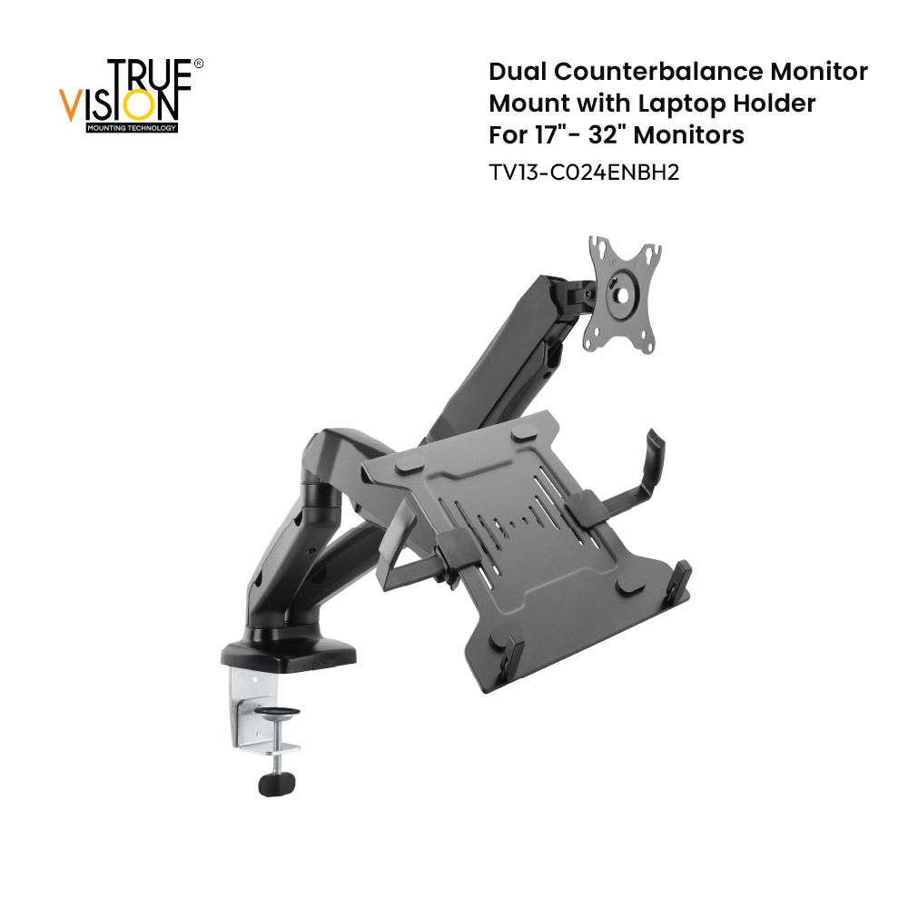 True Vision Dual Counterbalance Monitor Stand and Laptop Holder TV13 ...