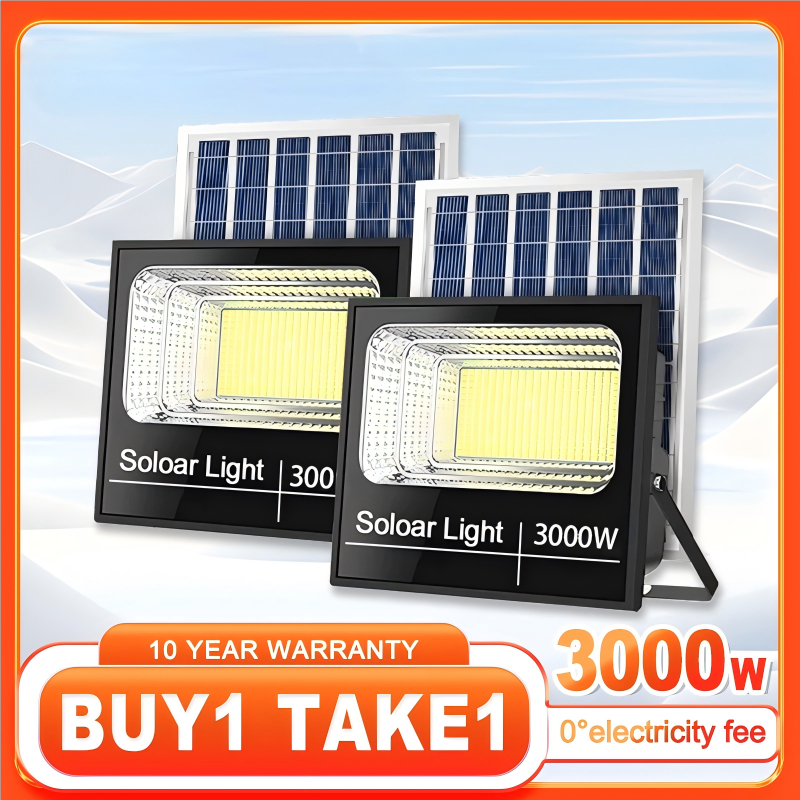 3000W BUY 1 TAKE 1 Solar Light Outdoor Lighting Waterproof Solar Flood ...